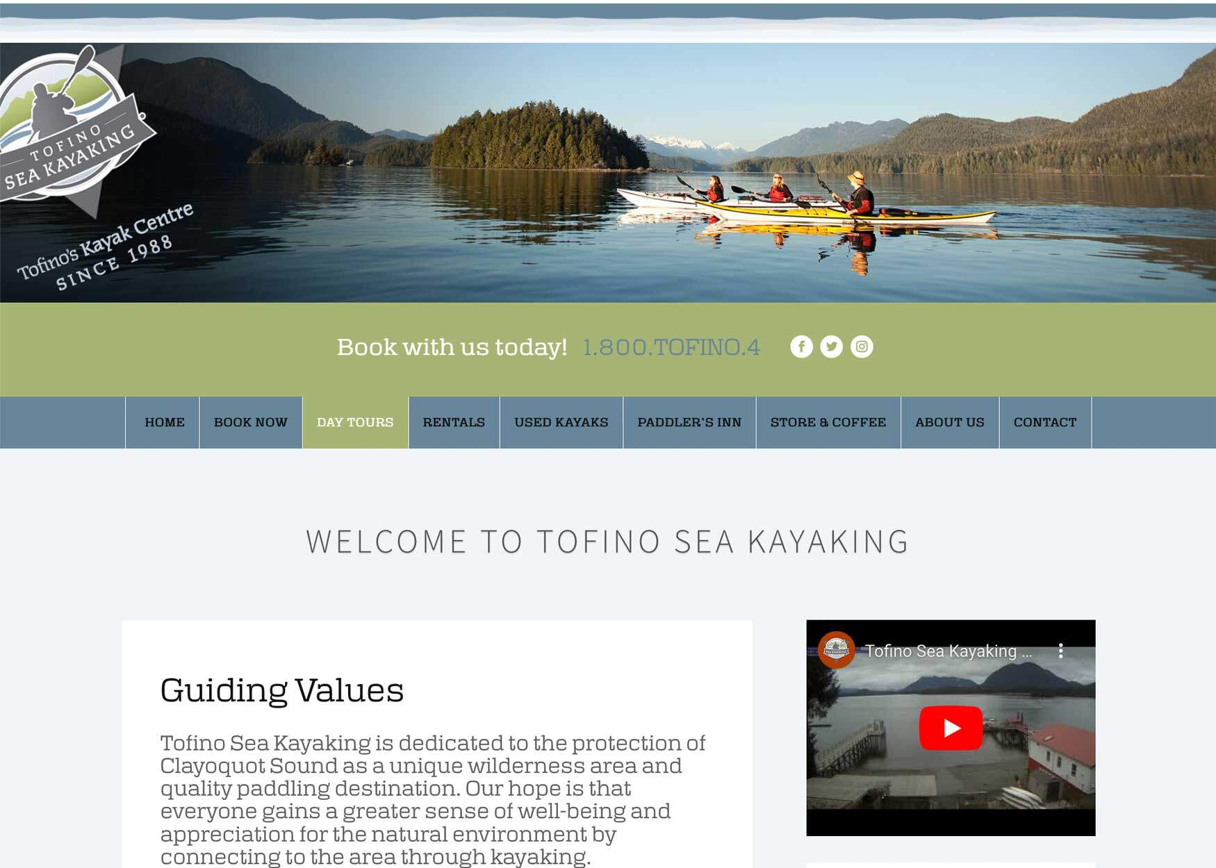Tofino Sea Kayaking - Web321: WordPress Support & Web Design