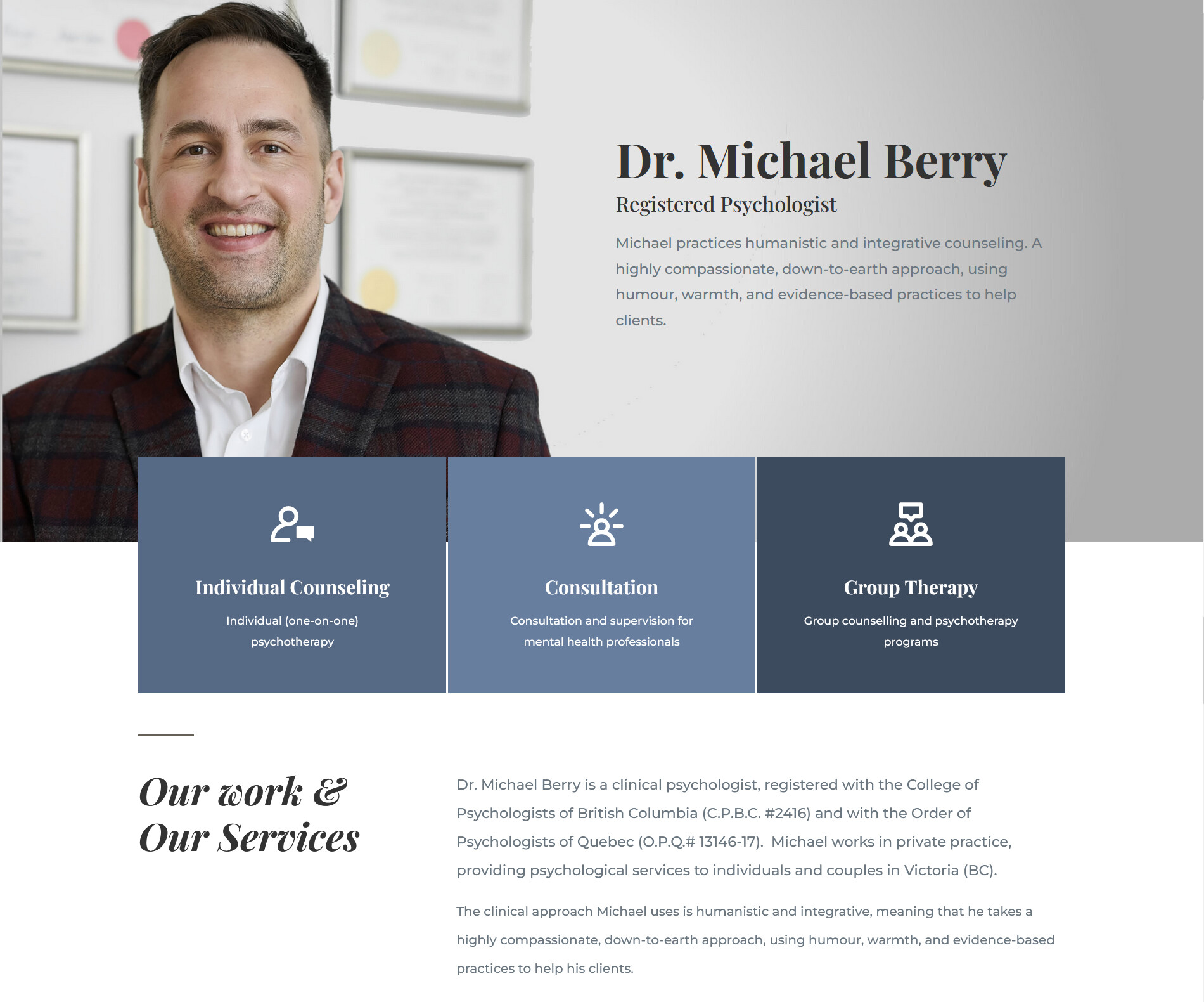 Dr. Michael Berry - Web321: WordPress Support & Web Design